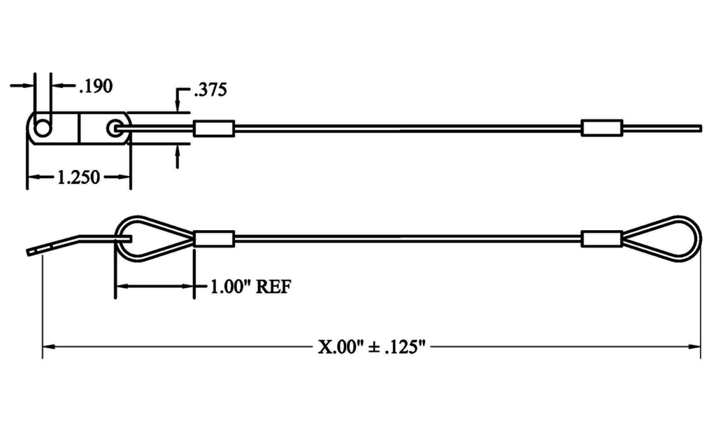 Loop/Loop/Tab Stainless Steel Cable Lanyard Deals Online